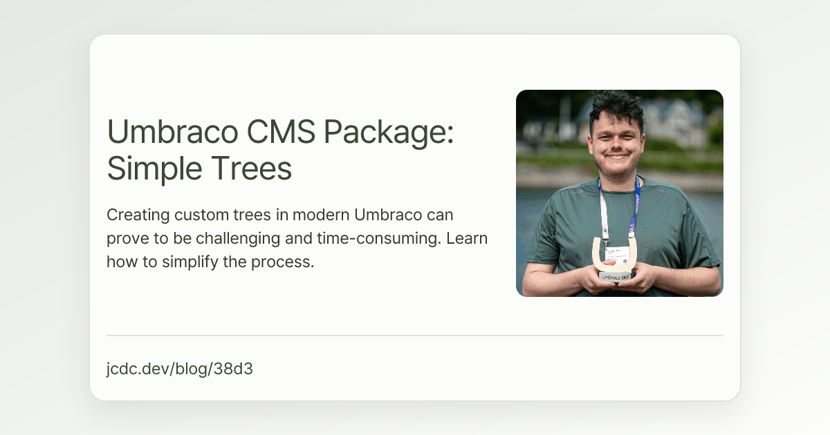 Umbraco CMS Package: Simple Trees | JCDC.DEV