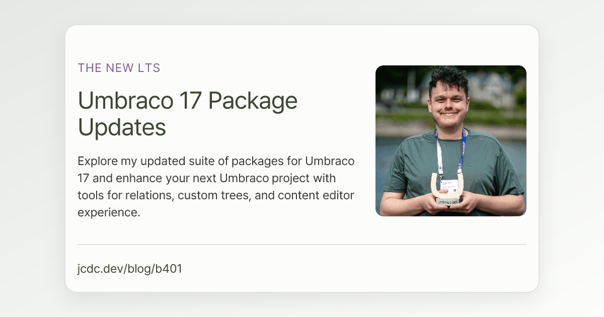 Umbraco 17 Package Updates | JCDC.DEV
